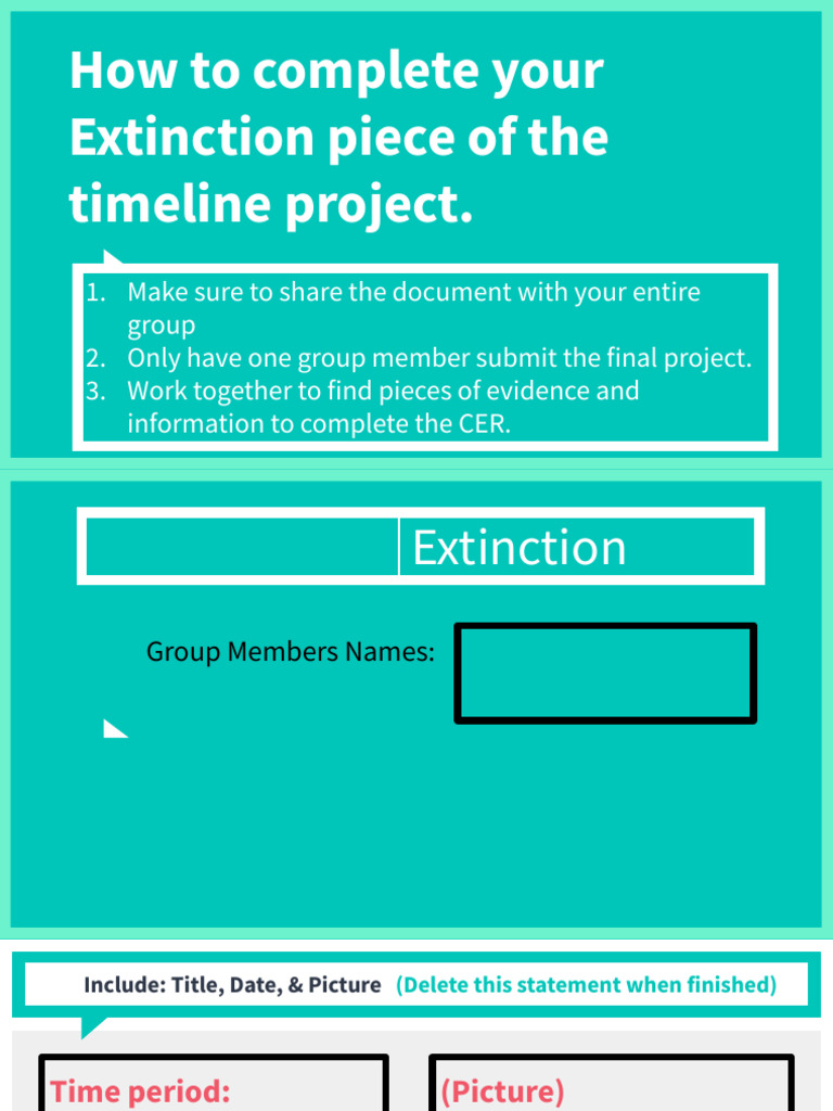 Extinction - Timeline Project | PDF