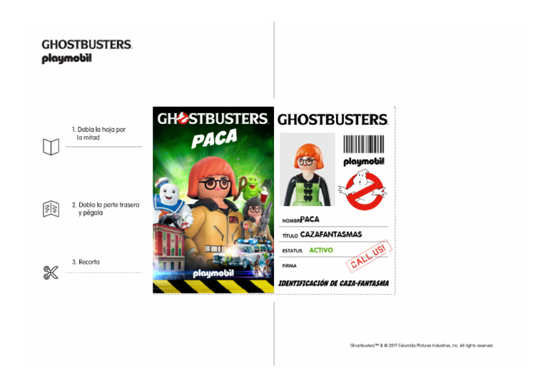 Ghostbusters ID Card Paca | PDF