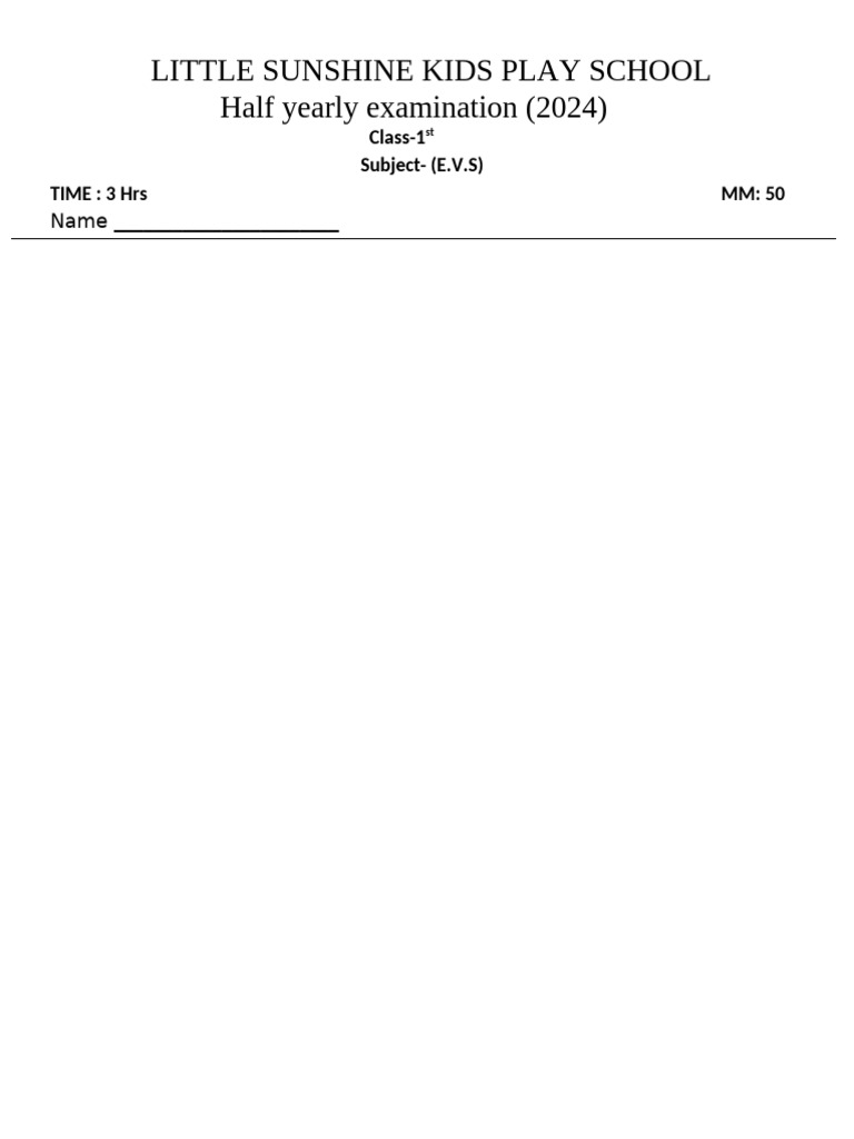 Exam Paper Sample | PDF