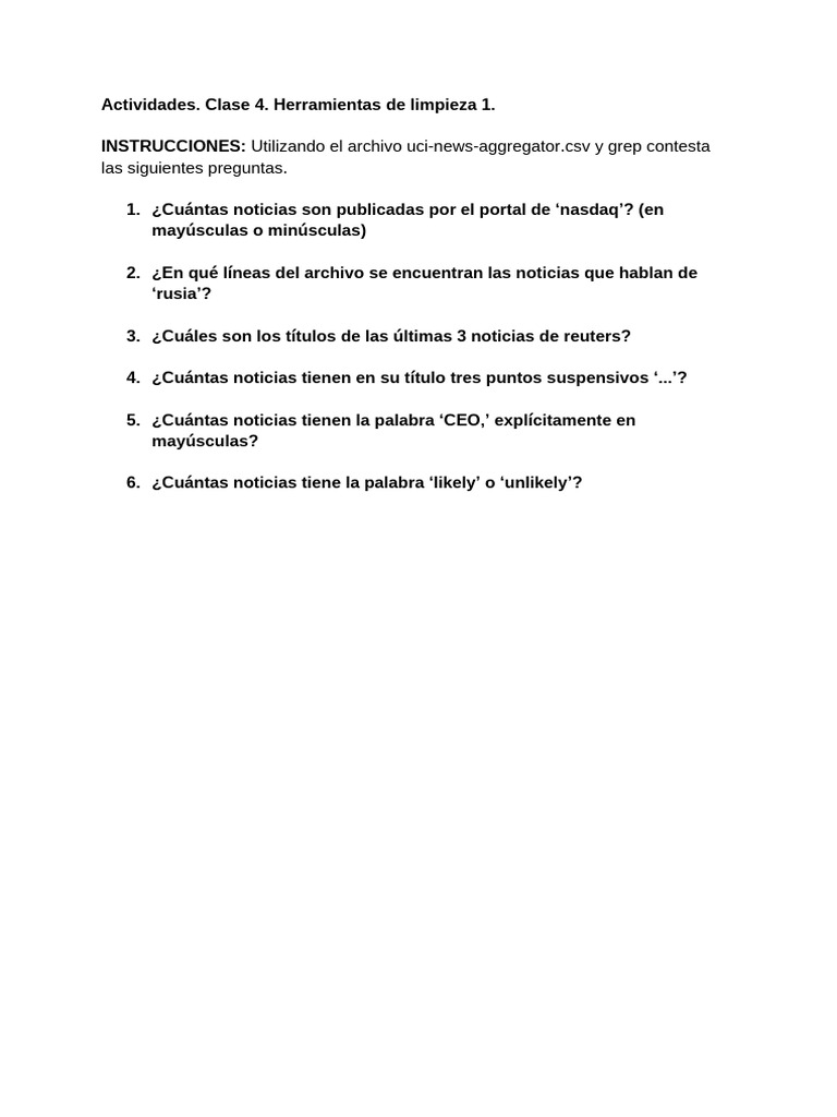 Actividadad Clase 4 | PDF