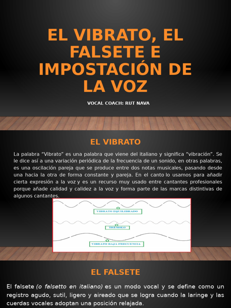 El Vibrato, El Falsete e Impostación de La Voz | PDF