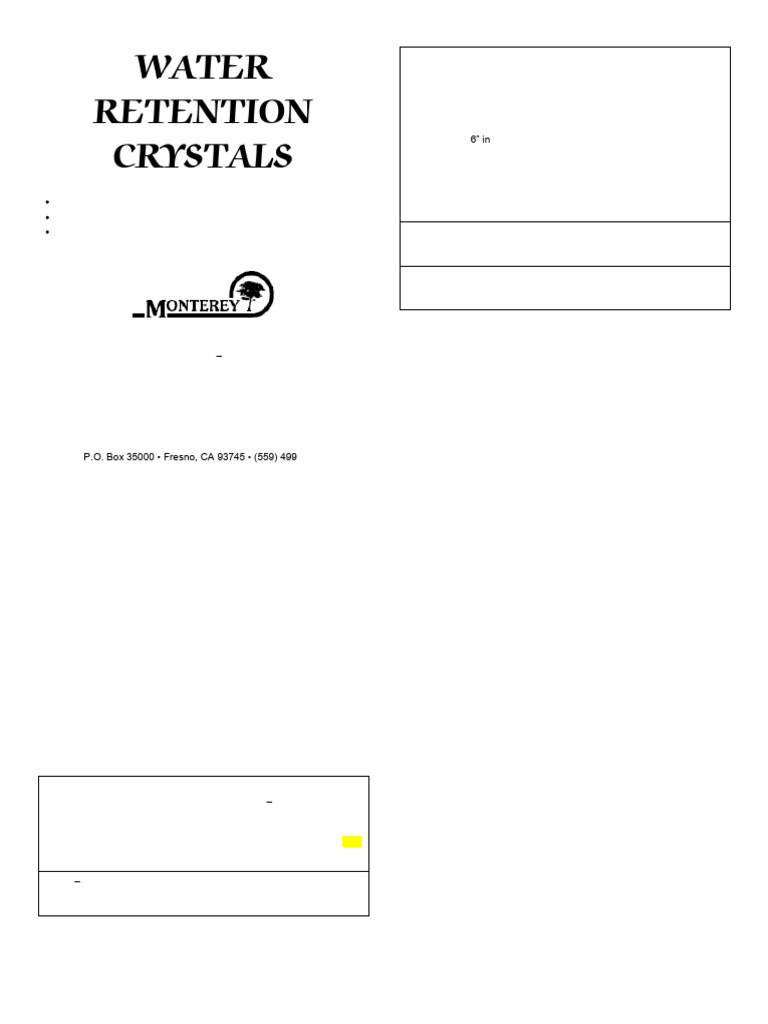 WaterRetentionCrystals 2 Columnlabel 01 | PDF | Soil | Water