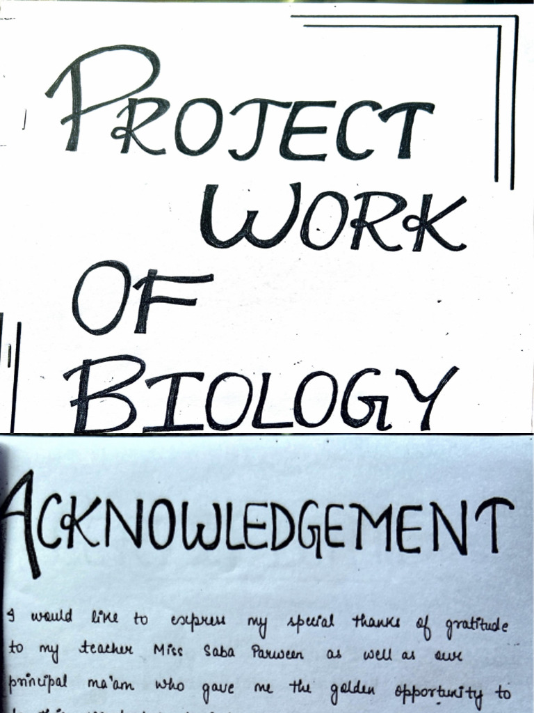 Biology Project Work | PDF