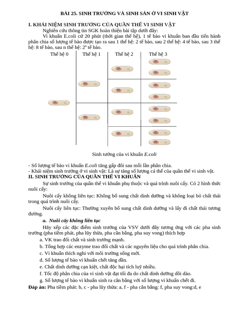 Bài 25 - CTST - GV Ghi - Sinh 10 | PDF