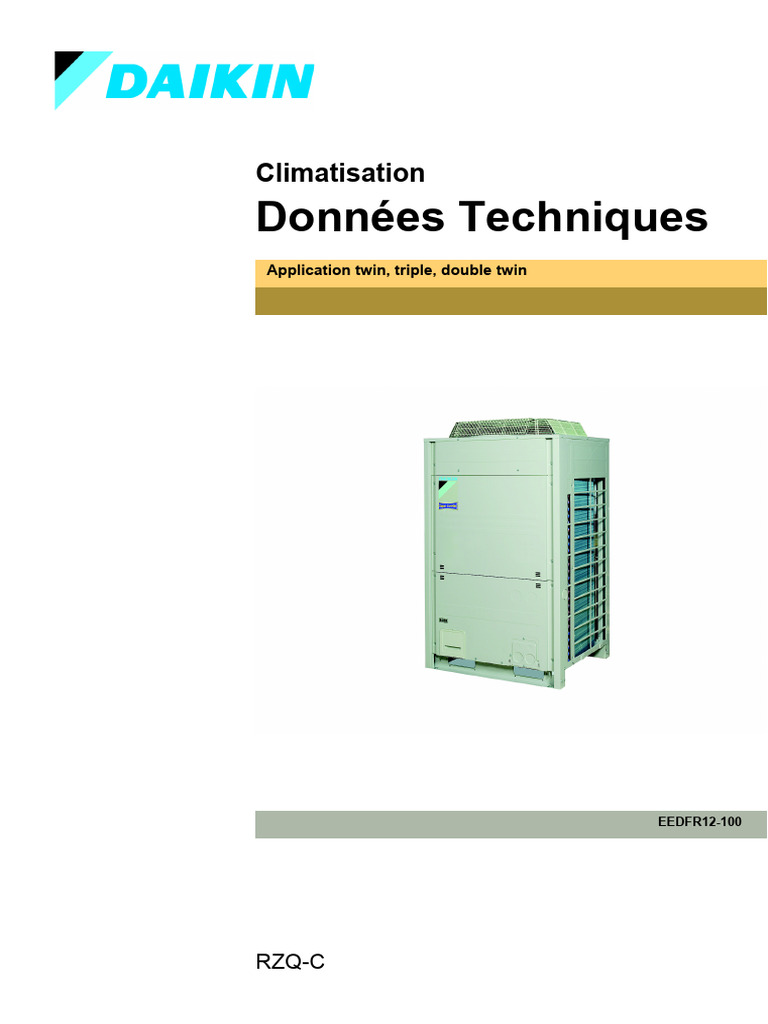 Données Technique DAIKIN RZQ-C | PDF | Puissance (physique) | Fusible ...