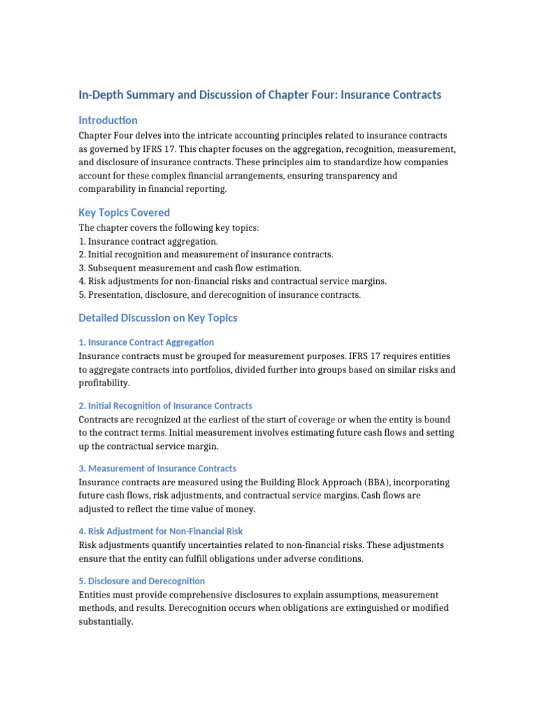 IFRS 17: Insurance Contracts Overview | PDF