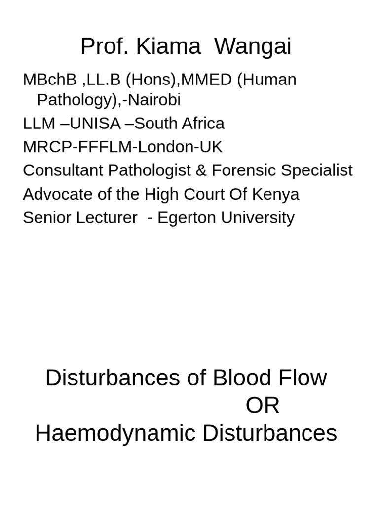 Understanding Hemodynamic Disturbances | PDF | Edema | Circulatory System