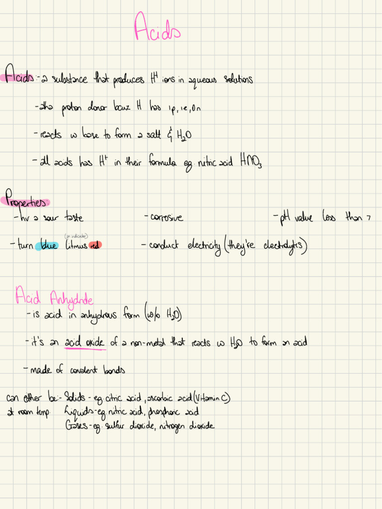 Comprehensive Guide to Acids and Bases | PDF | Acid | Salt (Chemistry)
