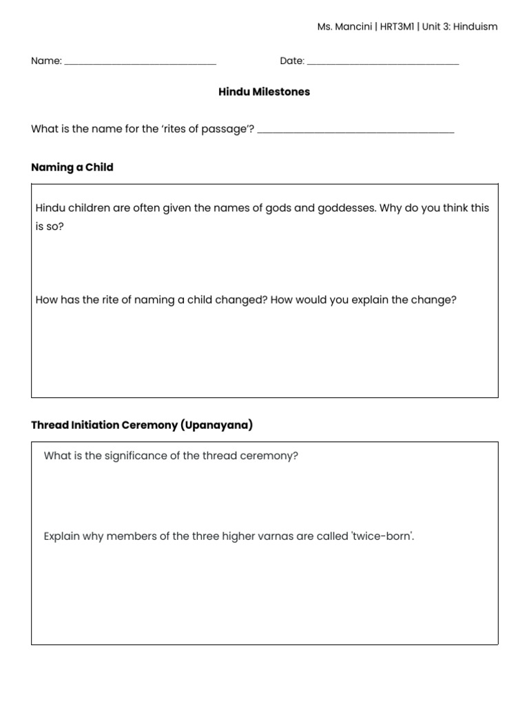 012a. Hindu Milestones | PDF