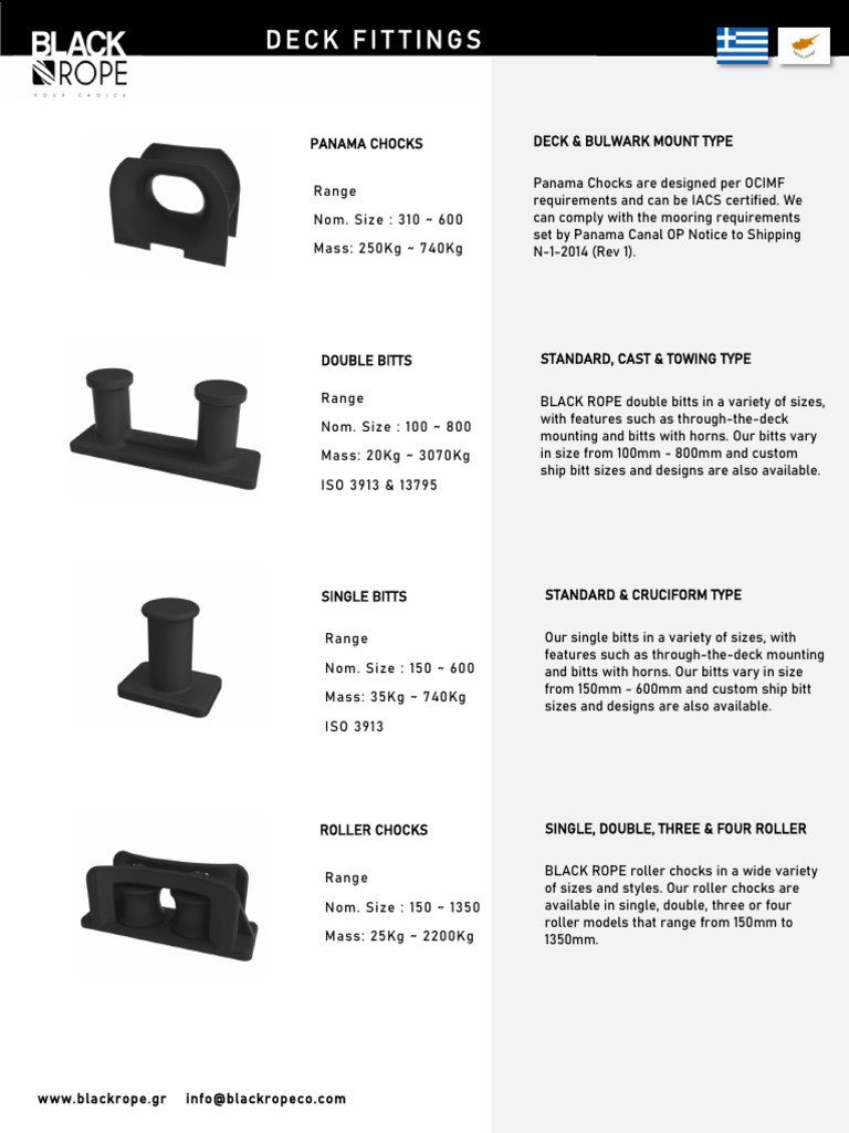 Deck Fittings and Mooring Equipment | PDF | Ships | Watercraft