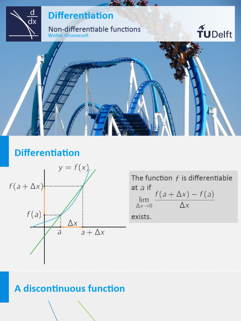 DERIVATIVES Non-Differentiation Functions-Slides | PDF