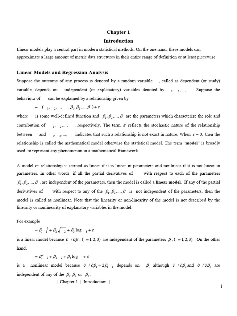 Chapter1 Regression Introduction | PDF | Regression Analysis | Linear Regression