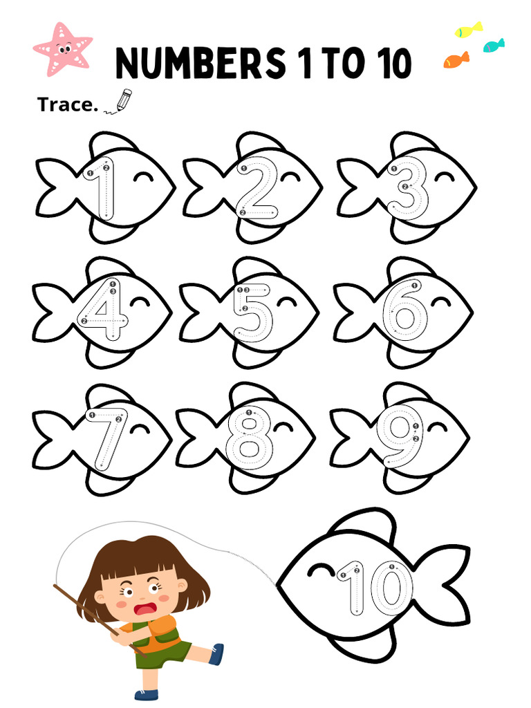 Numbers 1 - 10 Fish | PDF