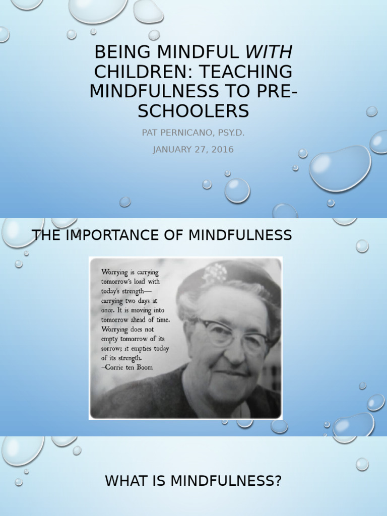 Mindfulness Techniques for Preschoolers | PDF | Mindfulness | Meditation