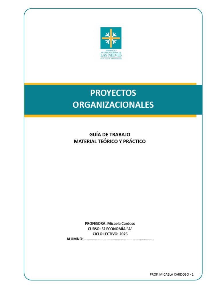 Cardoso - Cuadernillo de Proyectos - 5ecoa - 2025 | PDF | Maestros | Información