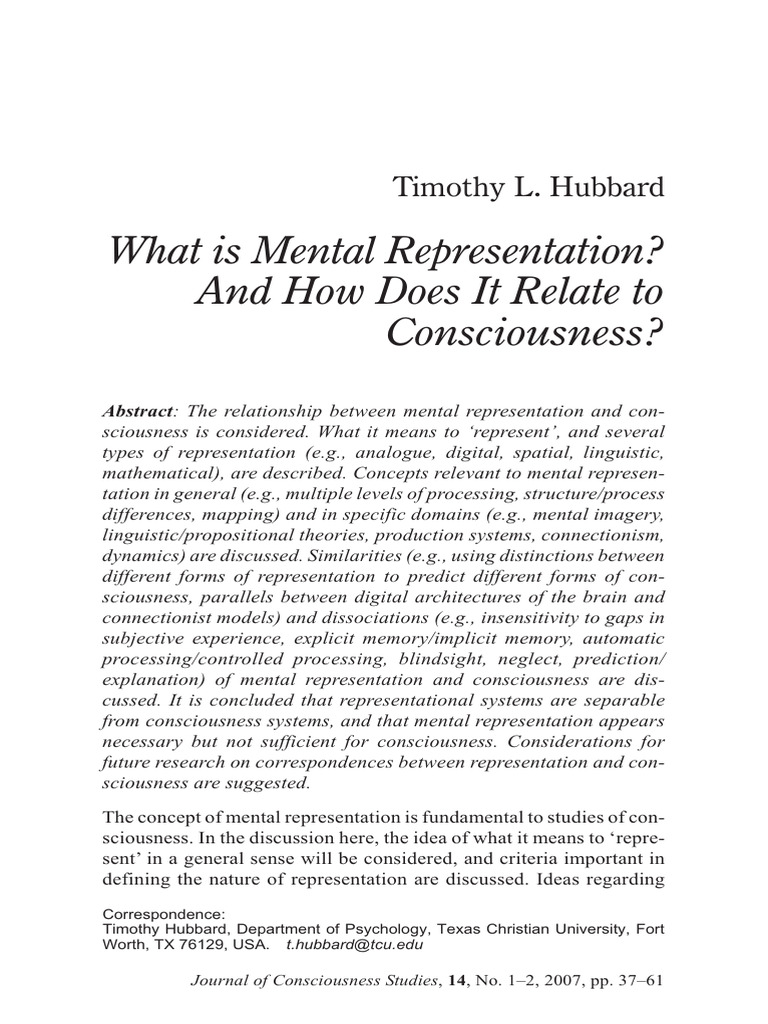 What Is Mental Representations | PDF | Psychology | Neuroscience
