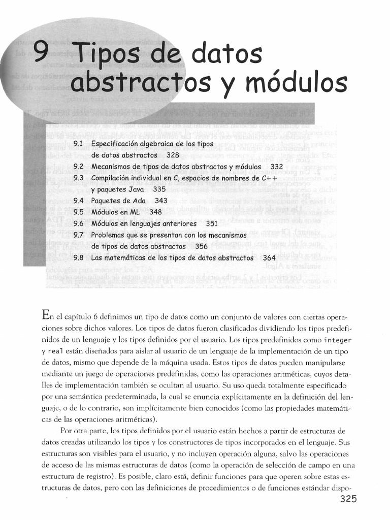 325-372 - Cap. 9 - Tipos de Datos Abstractos y Módulos | PDF