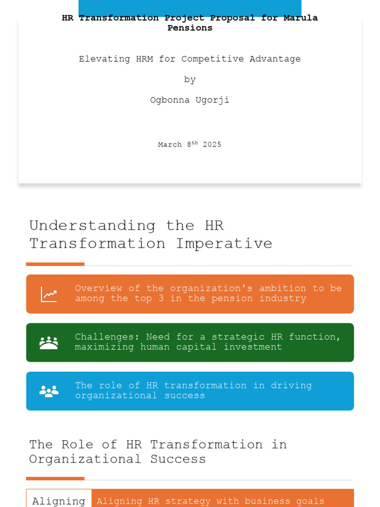 HR Transformation Proposal | PDF | Change Management | Human Resource ...