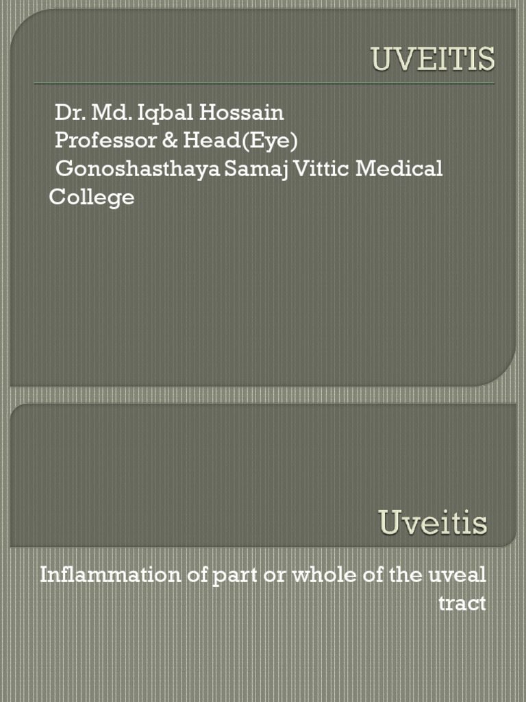 Uveitis: Types, Symptoms, and Treatment | PDF