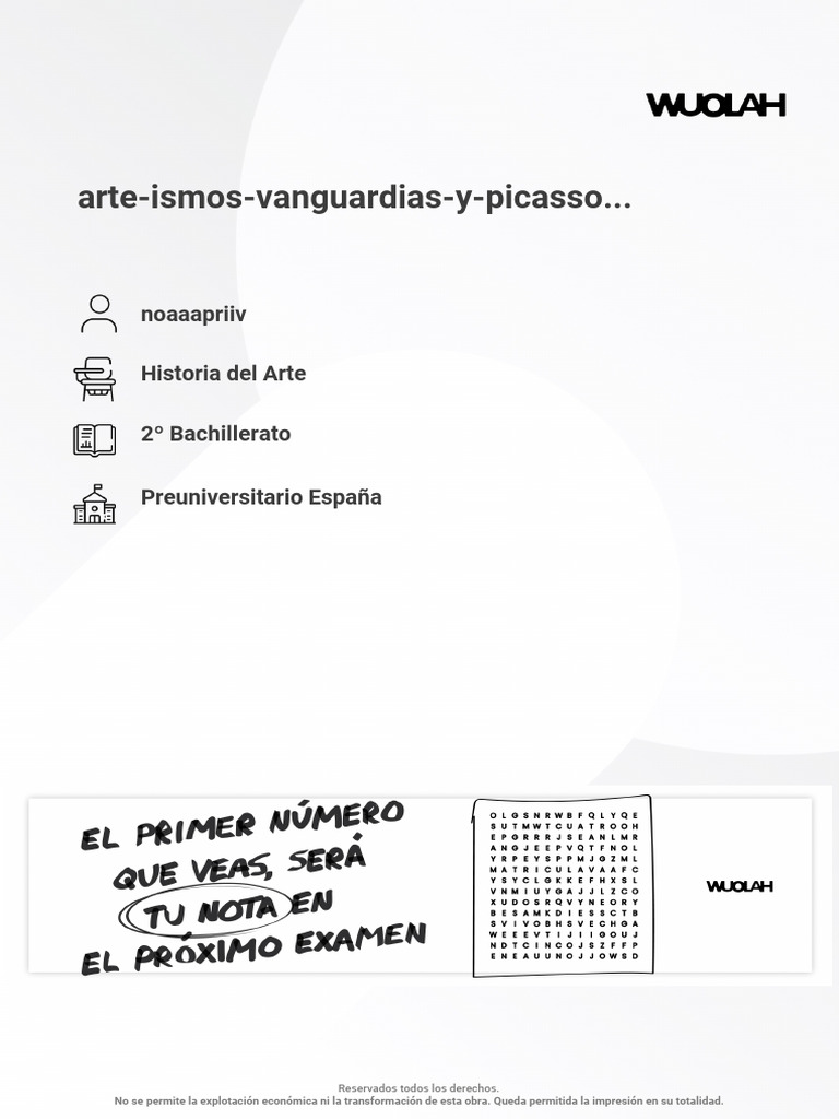 Arte Ismos Vanguardias y Picasso | PDF
