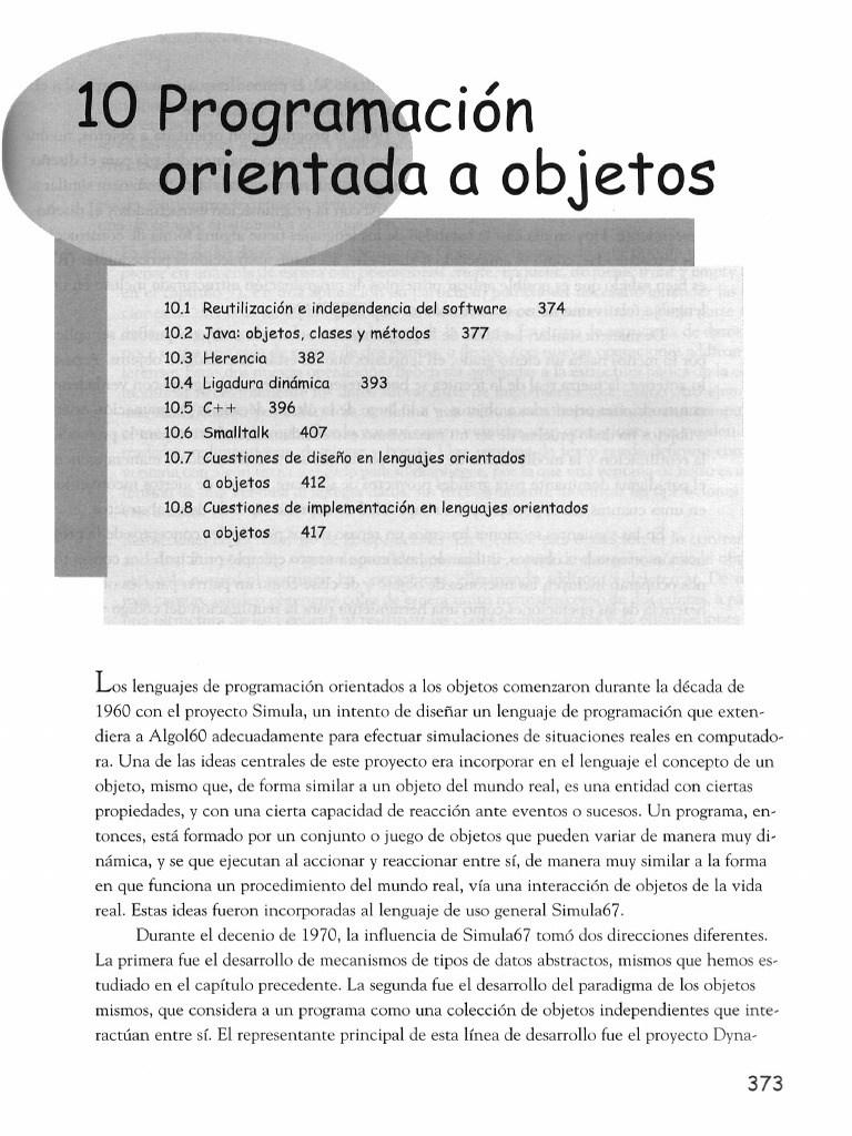 373-430 - Cap. 10 - Programación Orientada A Objetos | PDF