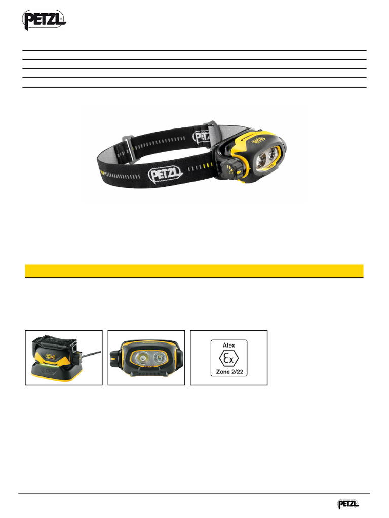 Petzl PIXA 3R Headlamp Overview | PDF | Headlamp | Rechargeable Battery