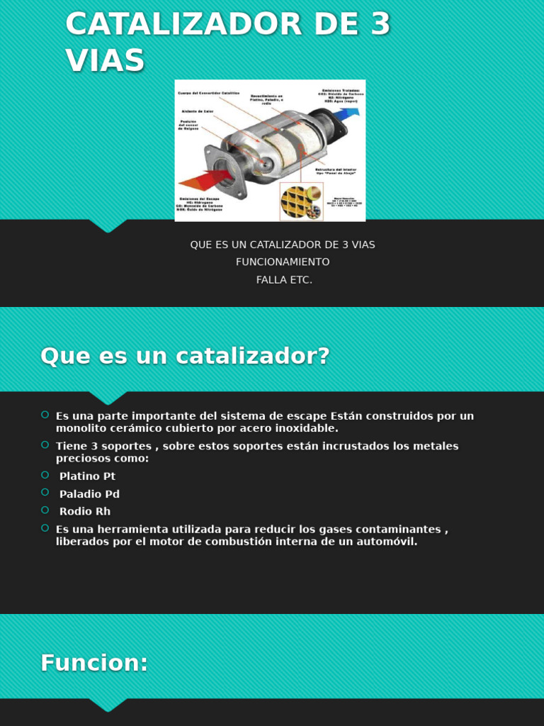 Catalizador de Vias 501m | PDF | Catálisis | Sustancias químicas