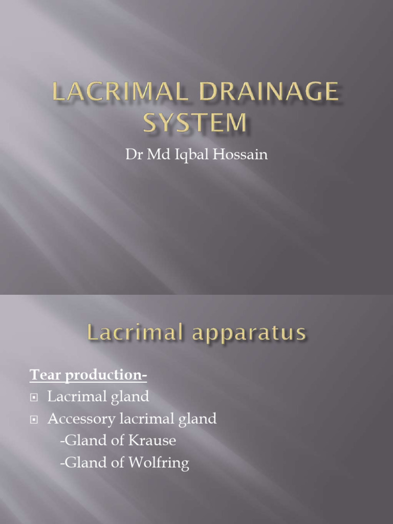Lacrimal Drainage System | PDF