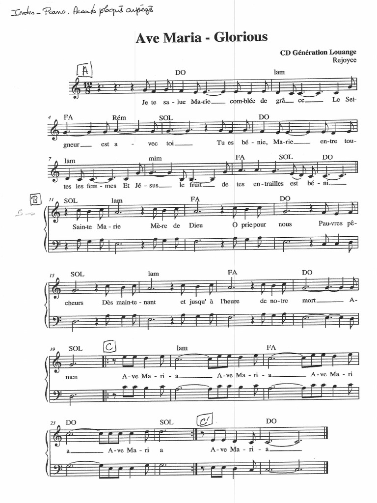 12 Ave Maria Glorious | PDF