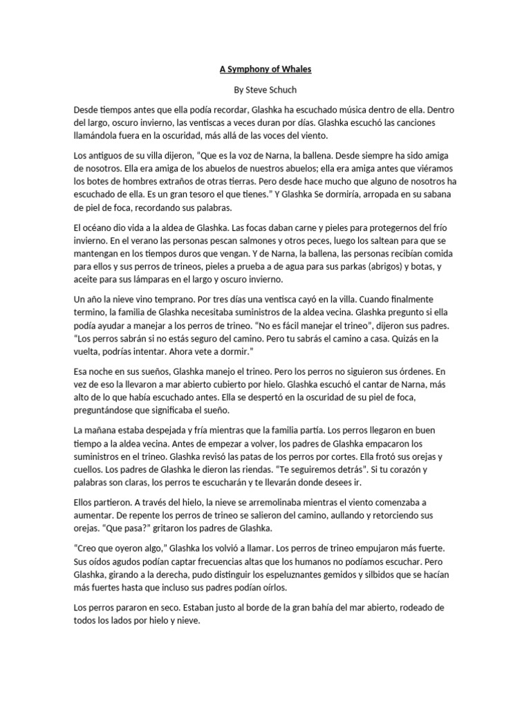 A Symphony of Whales Traducido | PDF | Perros