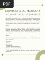 NORMA Oficial Mexicana NOM-087-ECOL-SSA1-2002 | PDF