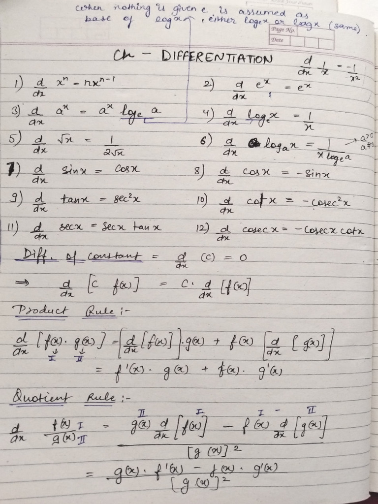 ch-5 differentiation notes | PDF