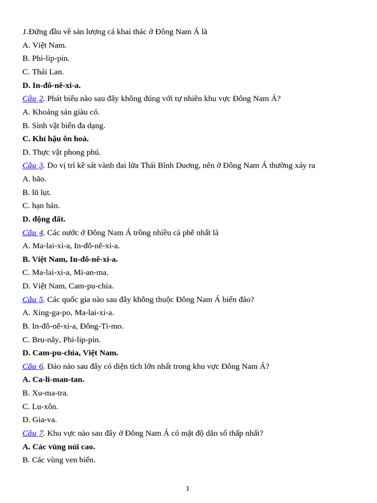 ĐỊA 11 HK1 TNA | PDF