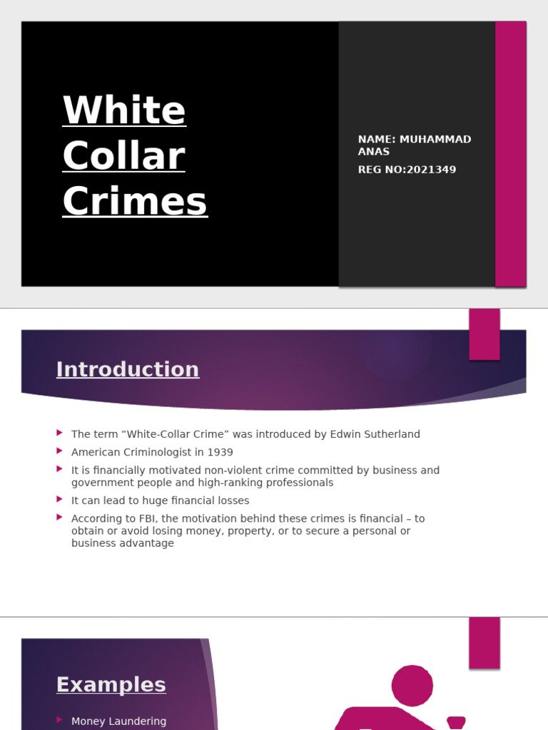 White Collar Crimes | PDF | Crimes | Crime & Violence