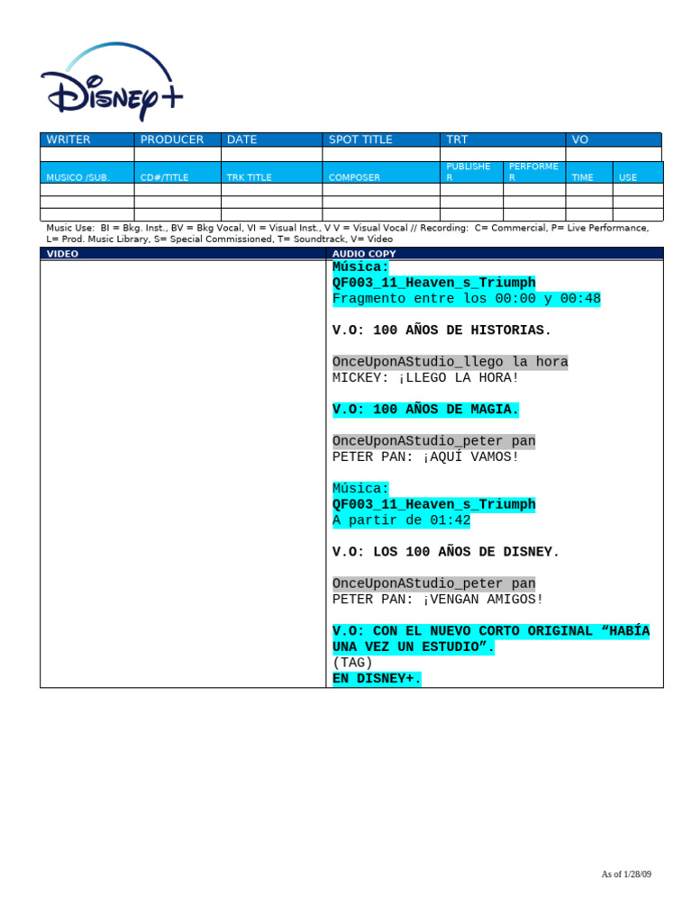 Dplus - ONCE UPON A STUDIO - RADIO - LAT - 20 - PROTOOLS | PDF