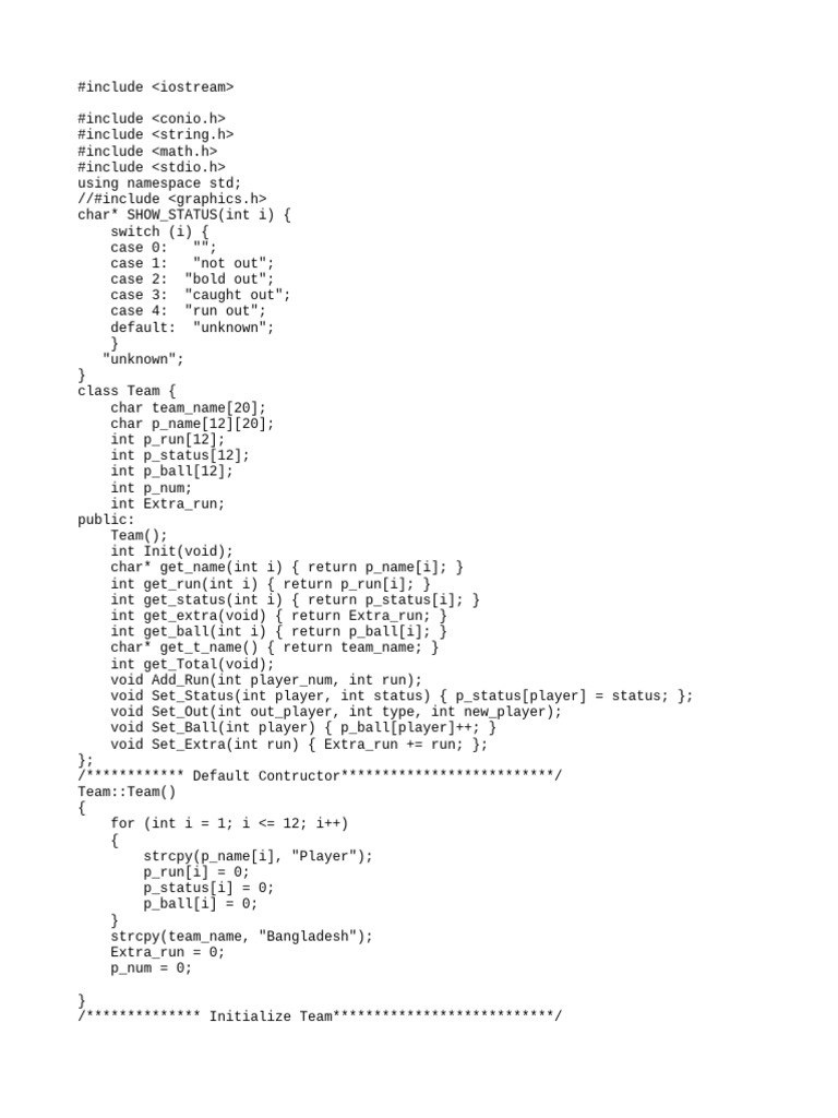 Cricket Scoreboard Project Dsoop | PDF | Computer Programming | Cricket