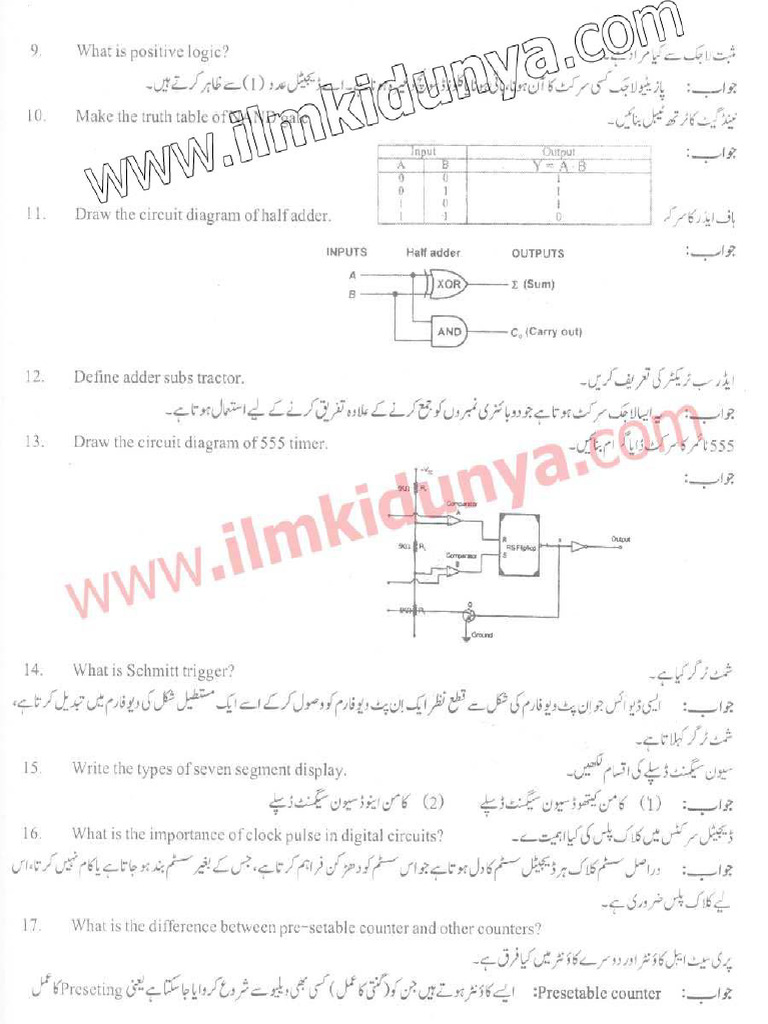 Digital and Industrial Electronics Paper A E= 4 | PDF