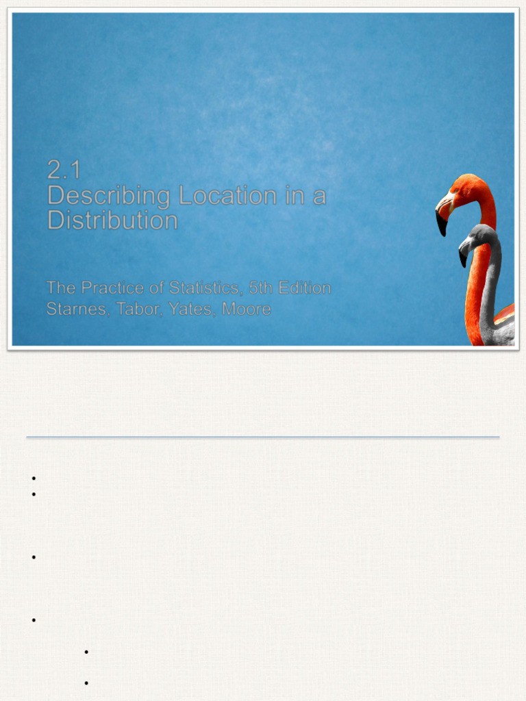 Chapter 2.1 - Statistics - Part II | PDF | Probability Distribution | Percentile