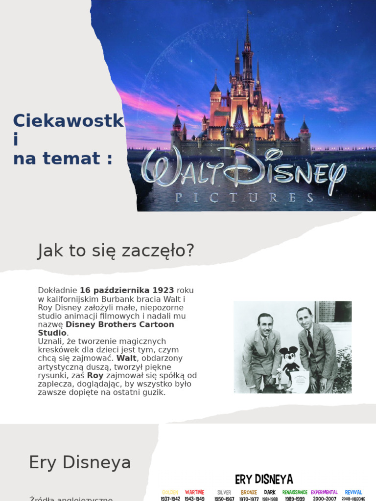 Walt Disney Pictures - Prezentacja | PDF