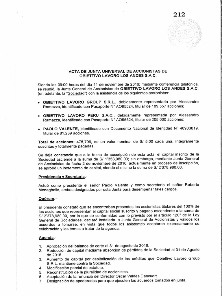 OL Los Andes - JGA - Libro de Actas 3 (12nov21) - 12-18 | PDF