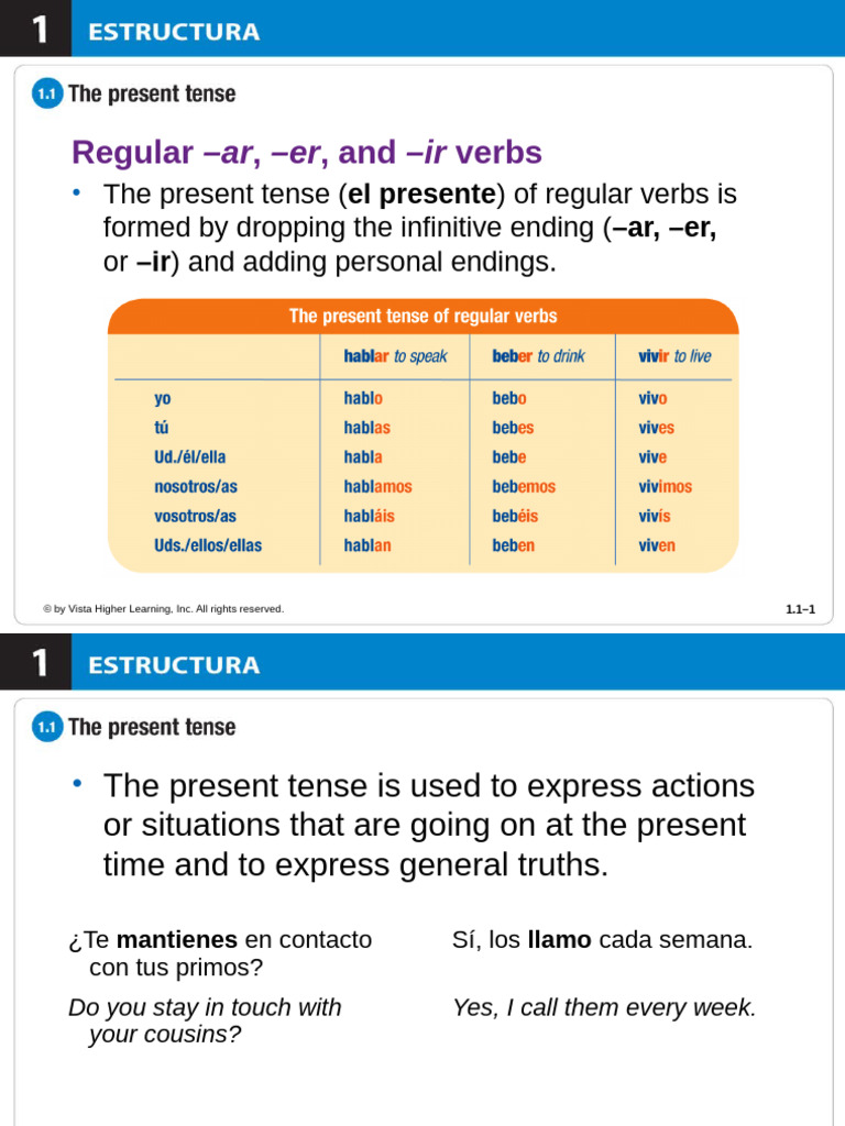 El Presente Indicativo | PDF | Grammar | Languages