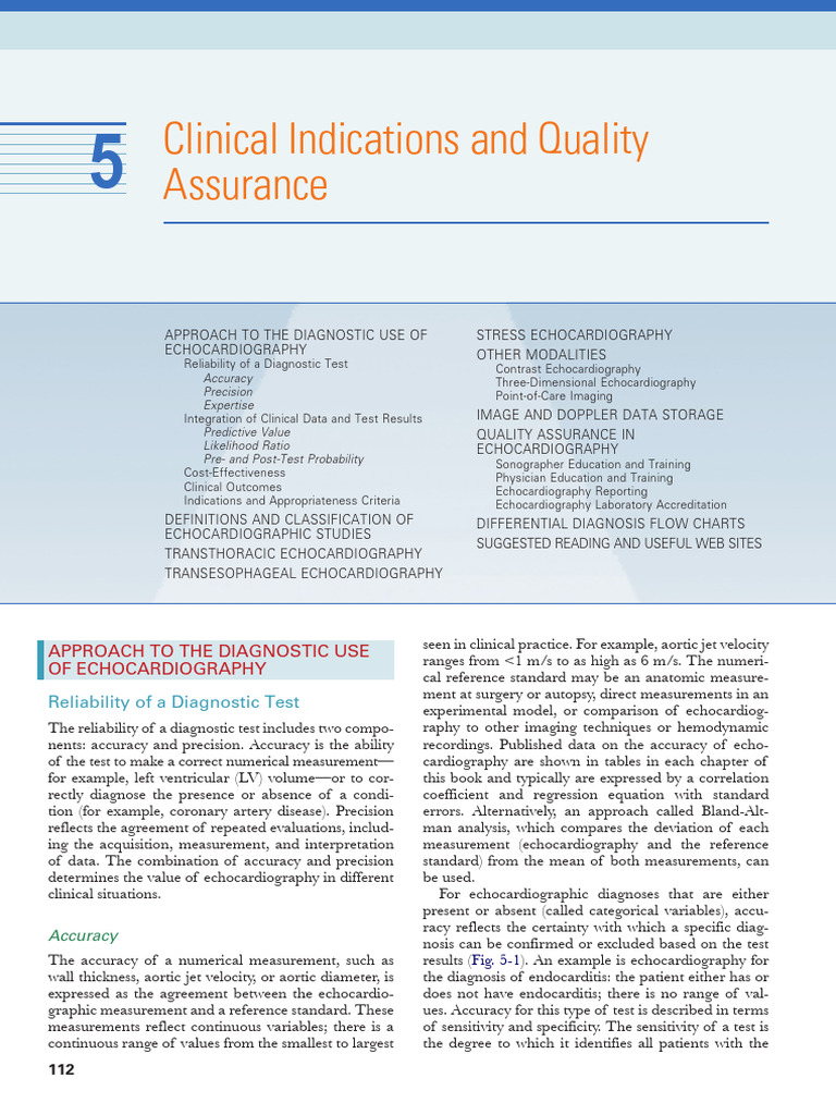 Capítulo 5 Indicaciones Clinicas | PDF | Echocardiography | Medical Diagnosis