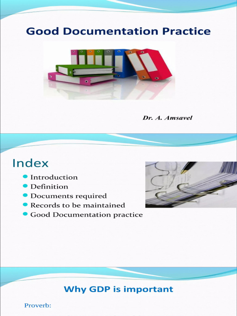 Good Documentation Practice | PDF