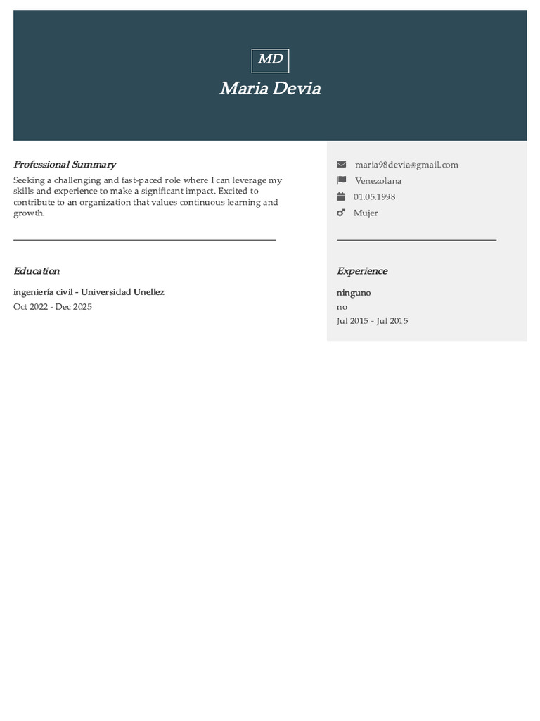 Maria Resume 514 | PDF