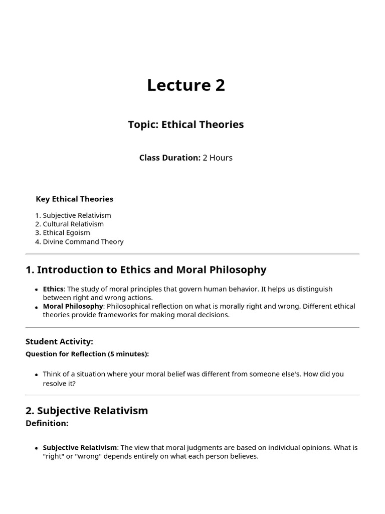 Understanding Key Ethical Theories | PDF | Morality | Divine Command Theory