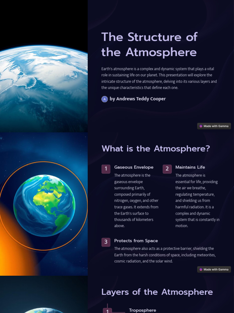 The Structure of The Atmosphere | PDF | Atmosphere Of Earth | Atmosphere