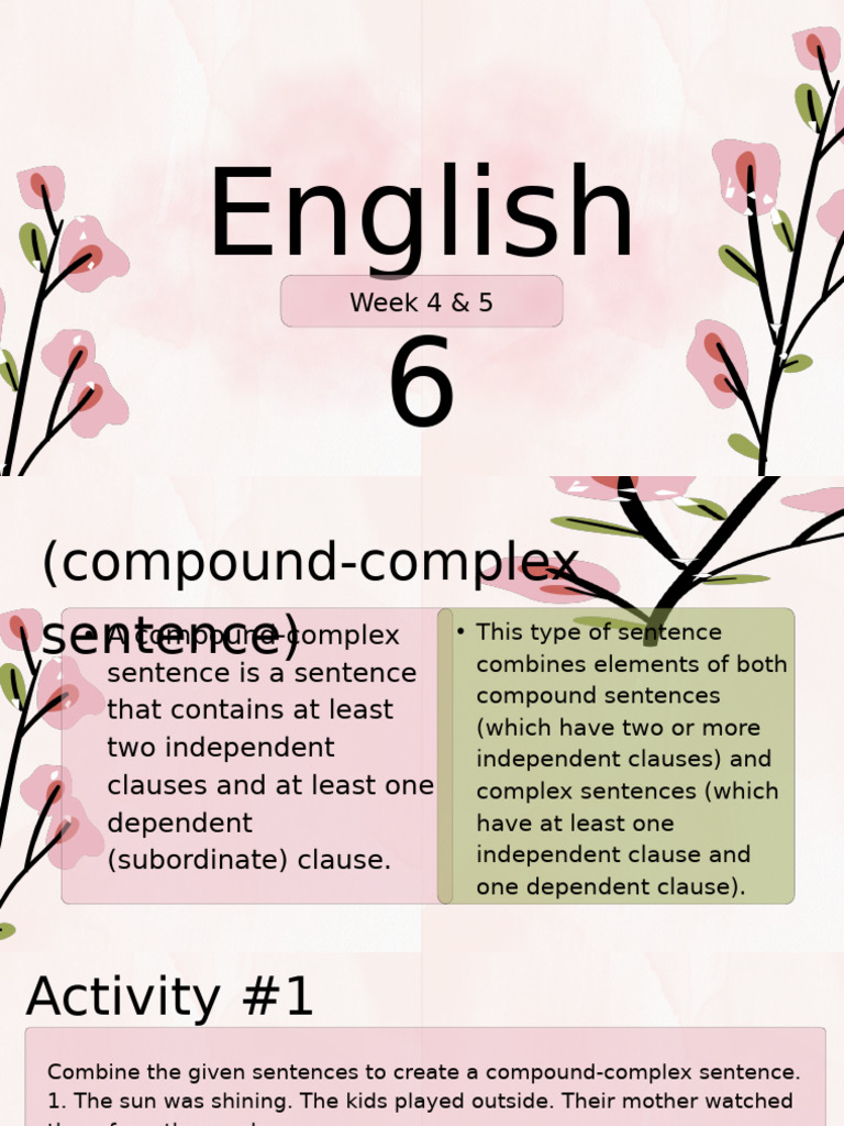 Understanding Compound-Complex Sentences | PDF | Human Communication ...