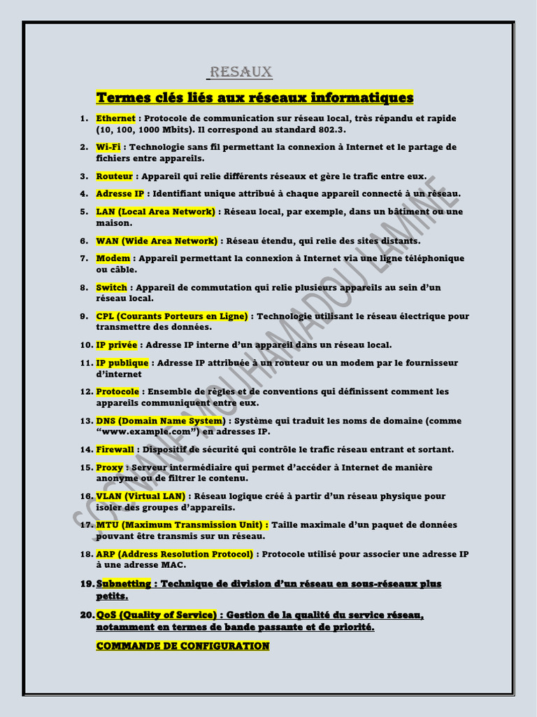 RESAUX | PDF | Réseau informatique | Protocole de transfer de fichier