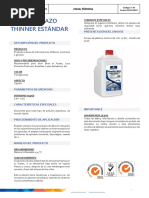 Ficha Tecnica Thinner | PDF | Solvente | Química Física