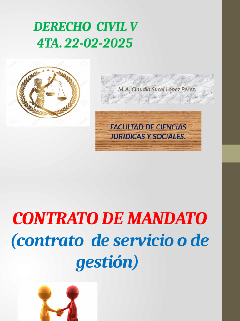 Contrato de Mandato | PDF | Poder legal | Justicia